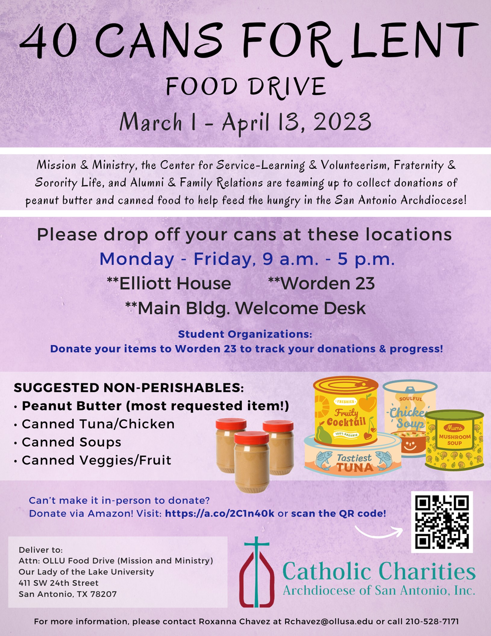 OLLU holding food collection drive for Lent – Lake Weekly