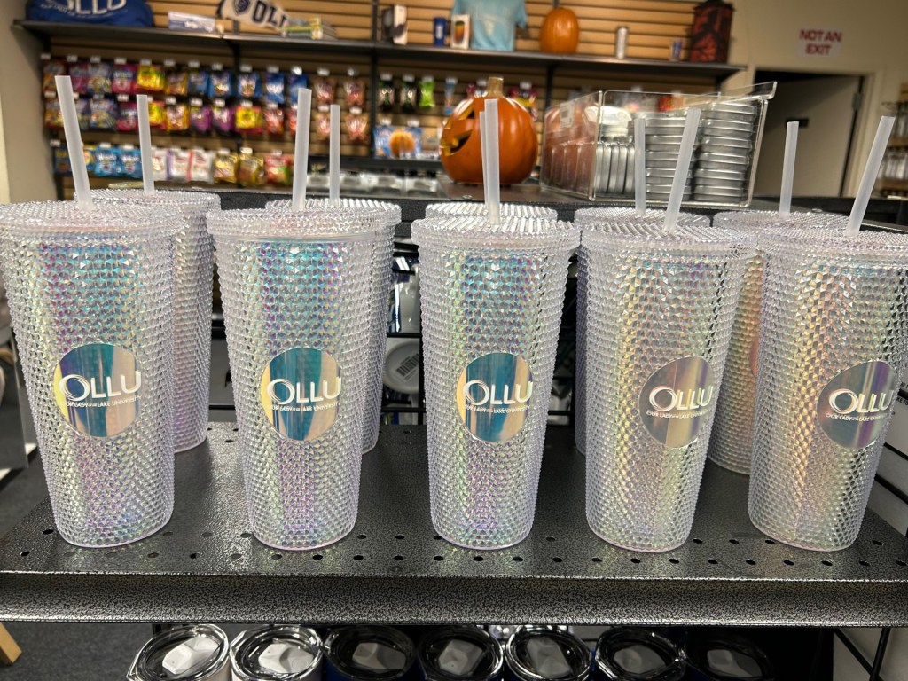 OLLU Bookstore featuring studded tumblers – Lake Weekly