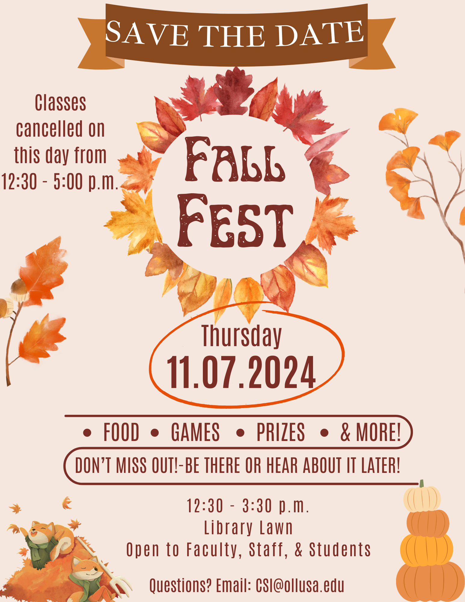 Save the date Fall Fest Flyer | OLLU Lake Weekly